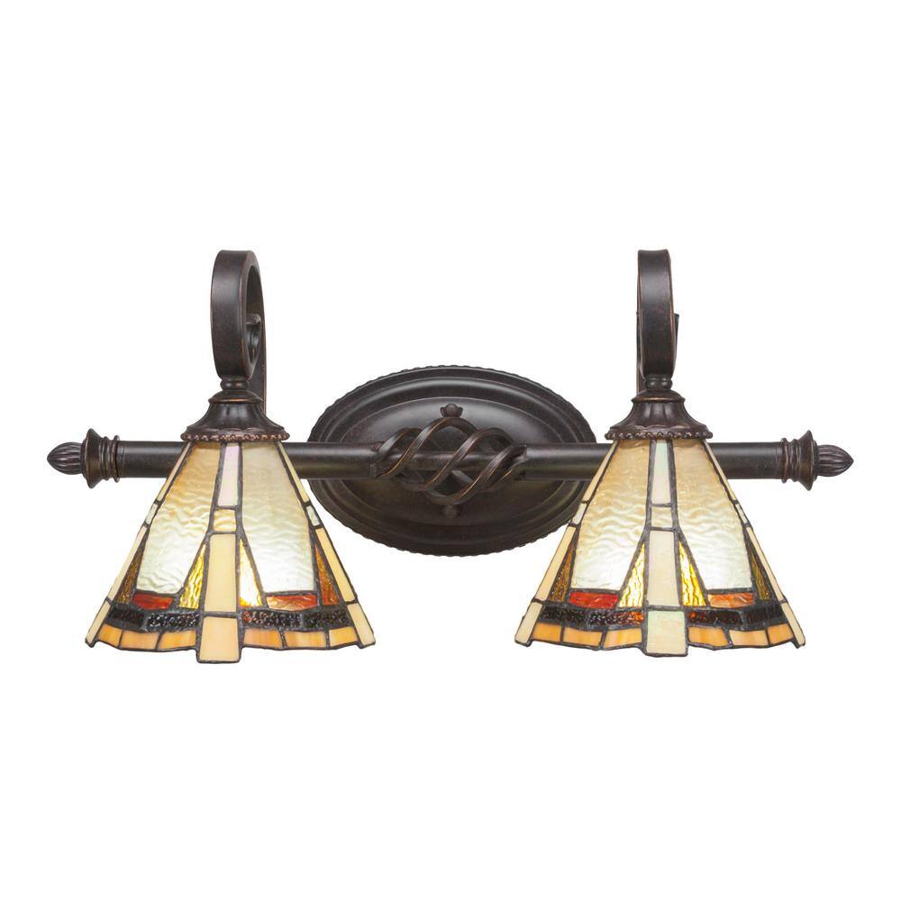 Lighting Theory Bridgewater 20.75 in. 2 Light Dark Granite Vanity Light ...
