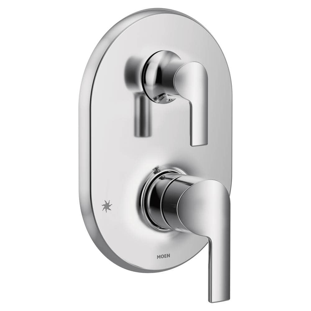 MOEN Doux M-CORE 3-Series 2-Handle Shower Trim Kit with Integrated Transfer Valve in Chrome ...
