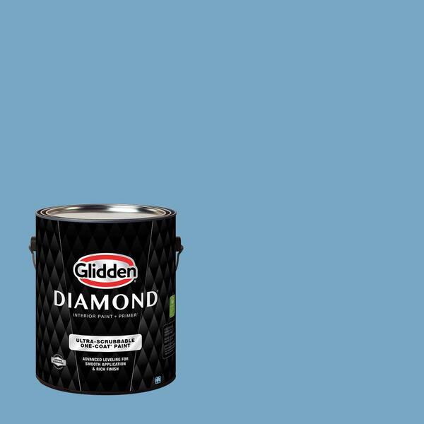 Glidden Diamond 1 gal. PPG1158-4 Serene Sea Ultra-Flat Interior Paint ...
