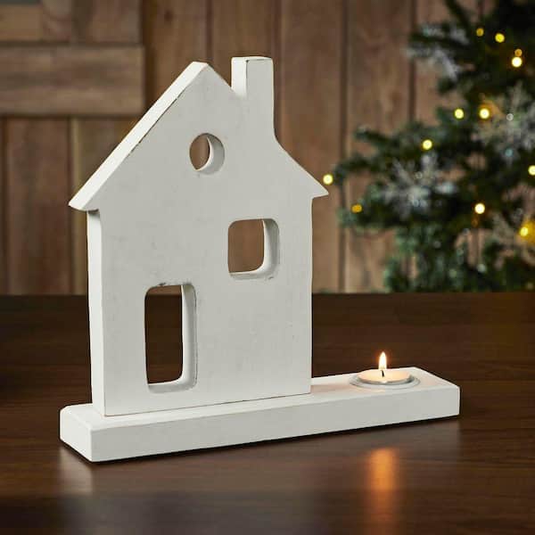 VHC BRANDS Village House White Metal Tealight Holder 1-Pack 85478 - The ...