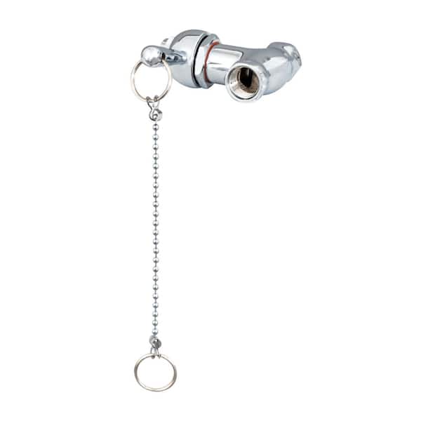 EZ-FLO 1/2 in. chrome FIP x FIP Self Closing Pull Chain Shower Valve ...