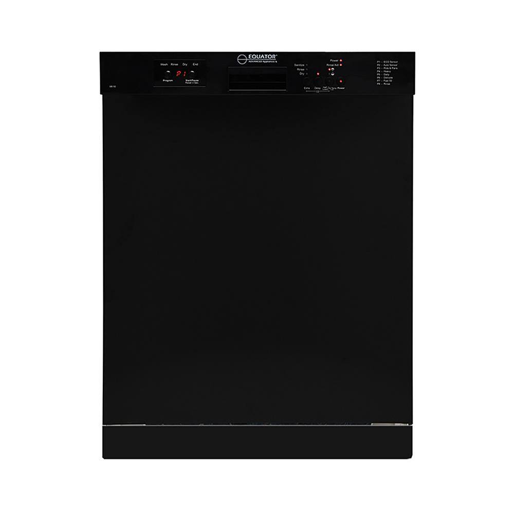 Equator 24 in. Built-In 14 place Dishwasher Europe made in Black BB 82 ...