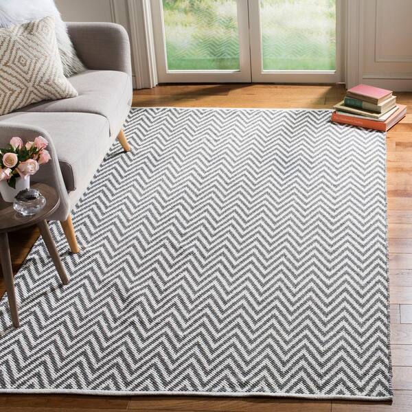 Gray Chevron Area Rug