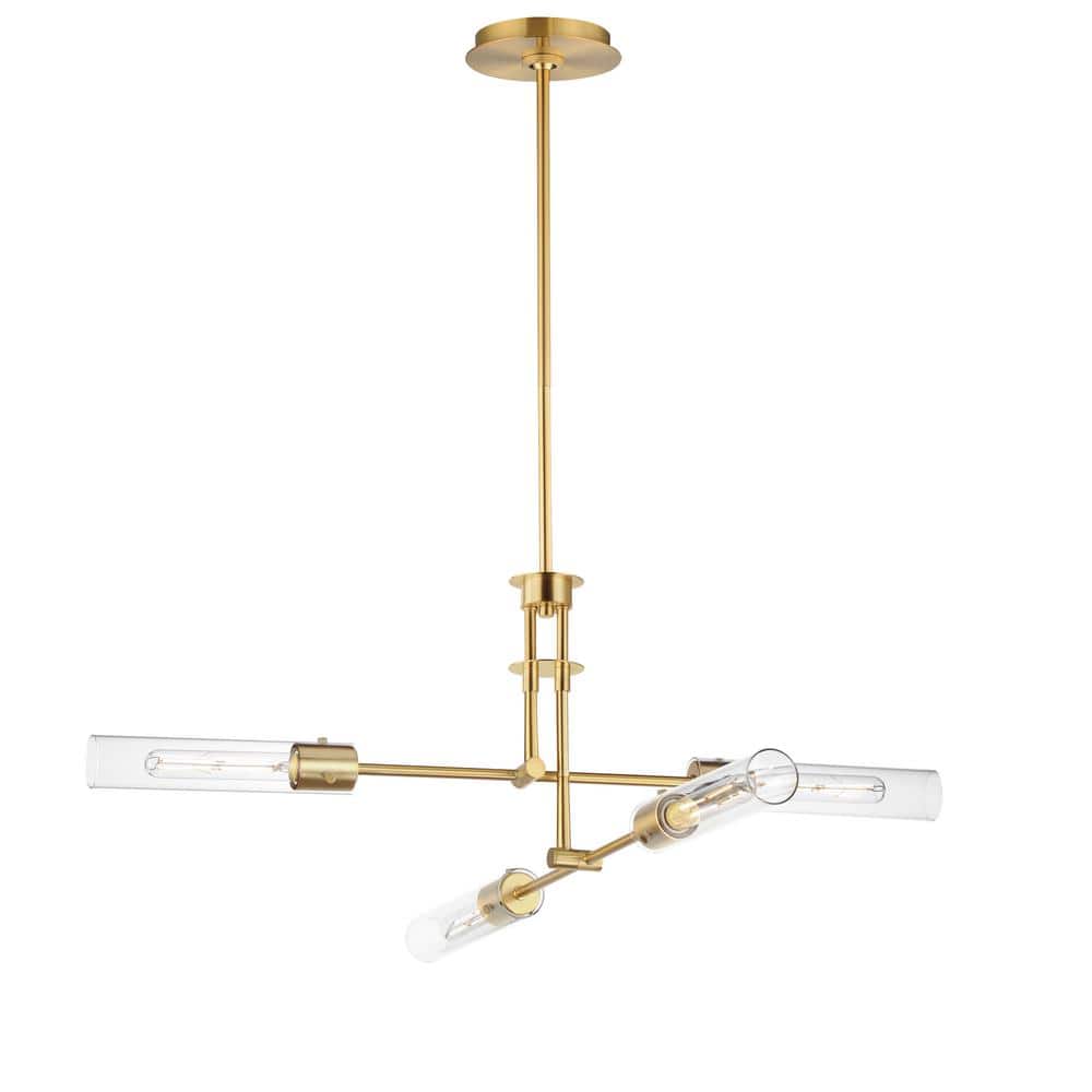 Maxim Lighting Equilibrium 4-Light Satin Brass LED Flush Mount ...