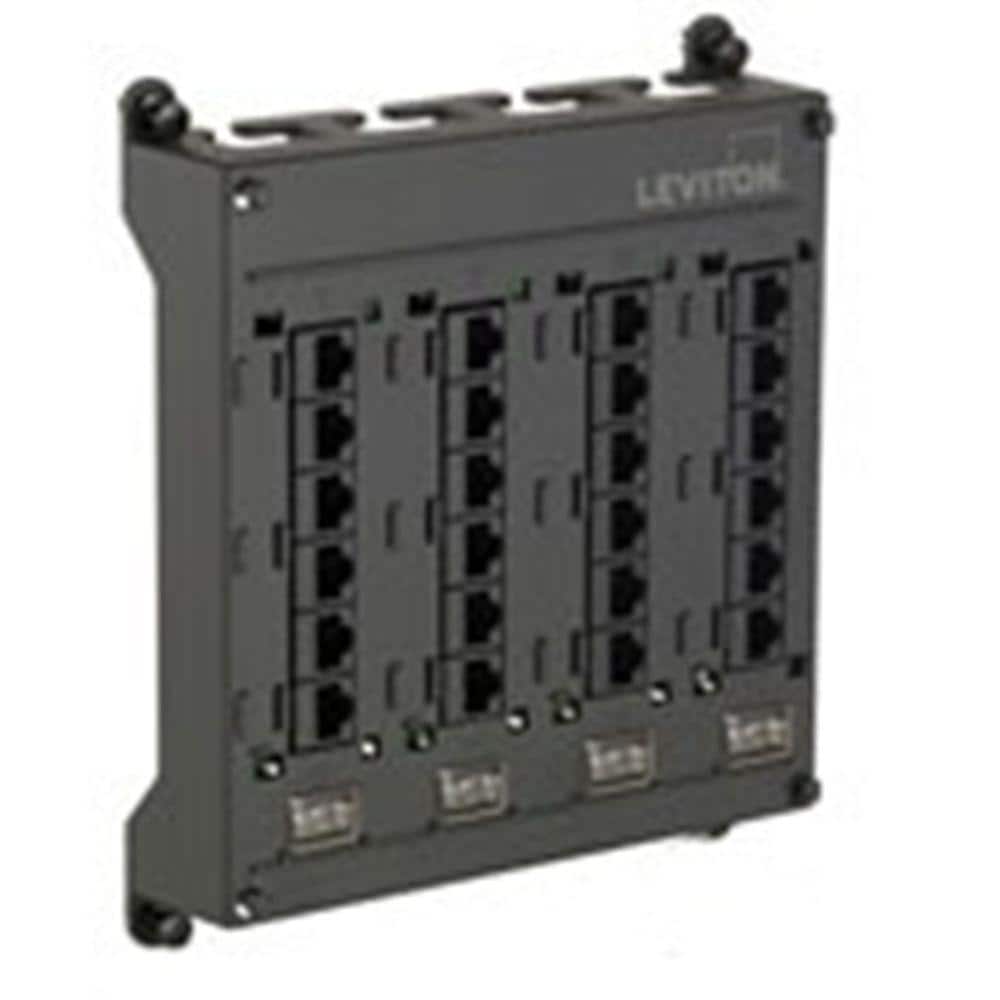 Leviton Structured Media Twist and Mount Patch Panel with 24 Cat 5e ...