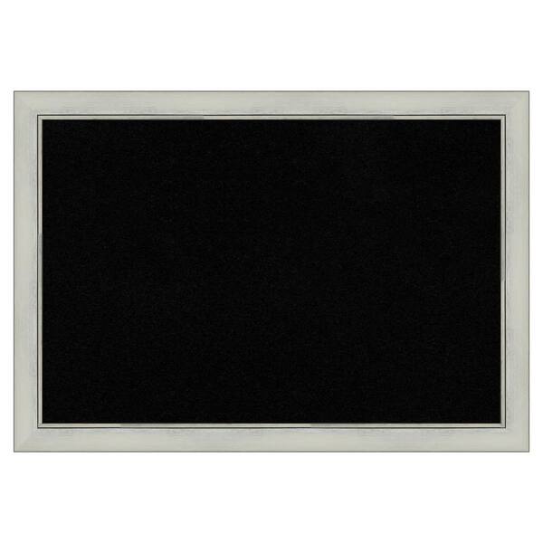 Amanti Art Flair Silver Patina Framed Black Corkboard 40 in. x 28 in ...