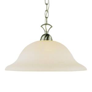 Bel Air Lighting Aspen 1-Light Brushed Nickel Mini Pendant Light Fixture with Bell Shaped ...