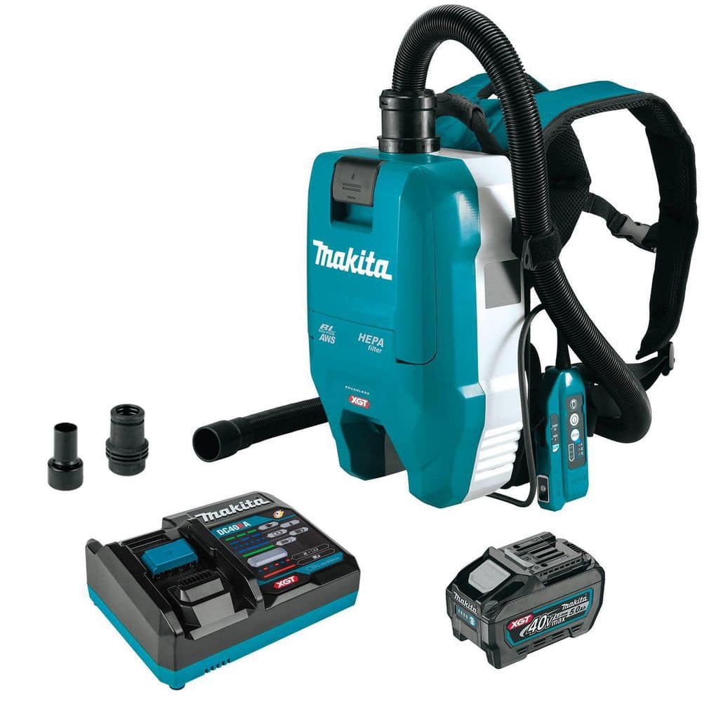 Makita 40-Volt Maximum XGT Brushless Cordless 1/2 Gal. HEPA Filter ...
