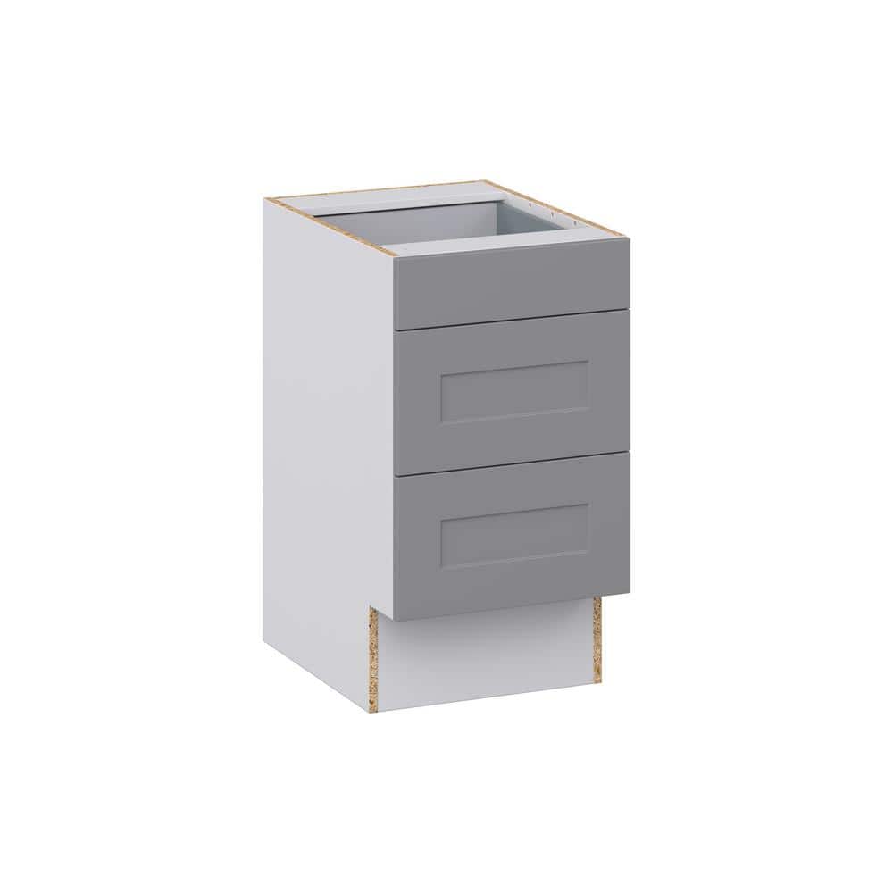J COLLECTION Bristol Painted Slate Gray Shaker Assembled 18 in. W x 32. ...