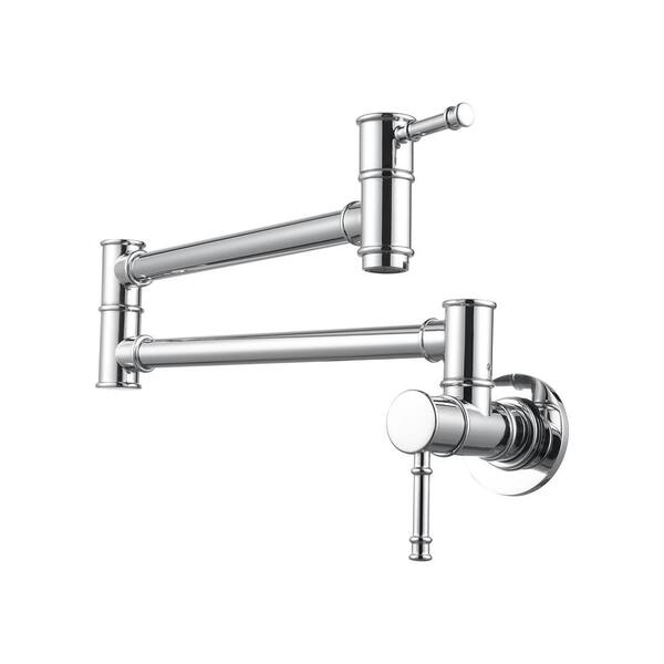 WOWOW 23.5-inch Wall Mount Folding Stretchable Pot Filler with Double ...