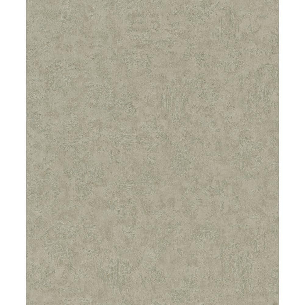 Kumano Collection Brown Pearl Textured Plaster Matte Finish Non-Pasted Vinyl on Non-Woven ...