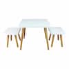 American Trails White and Maple 3-Piece Easel Kids Table and Chair Set ...