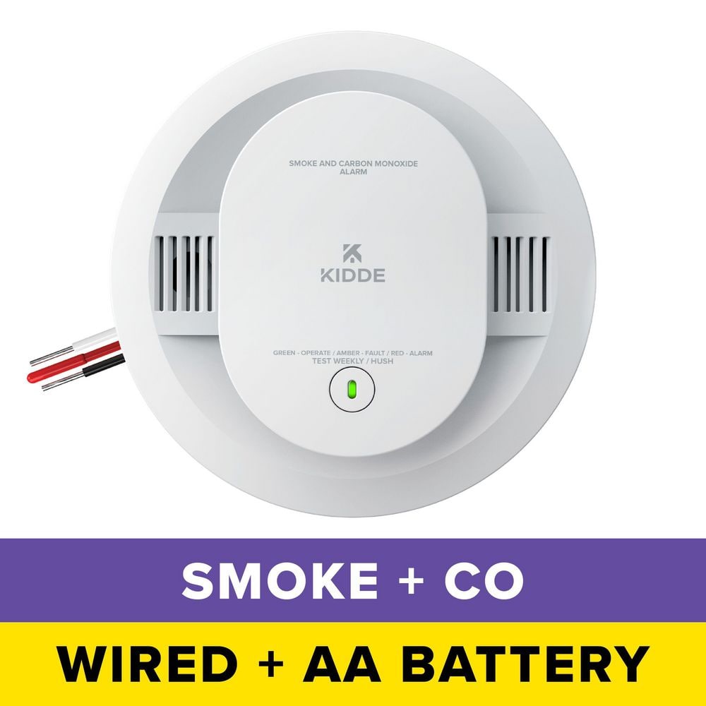 Kidde Hardwired Smoke and Carbon Monoxide Detector, Interconnectable ...