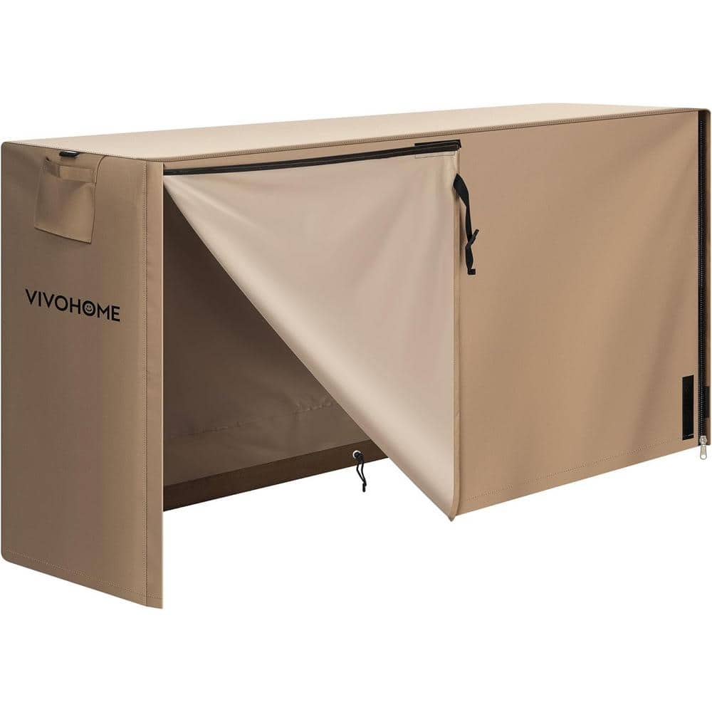 VIVOHOME 6 ft. Heavy Duty 600D Oxford Log Rack Cover with Zipper VH1489 ...