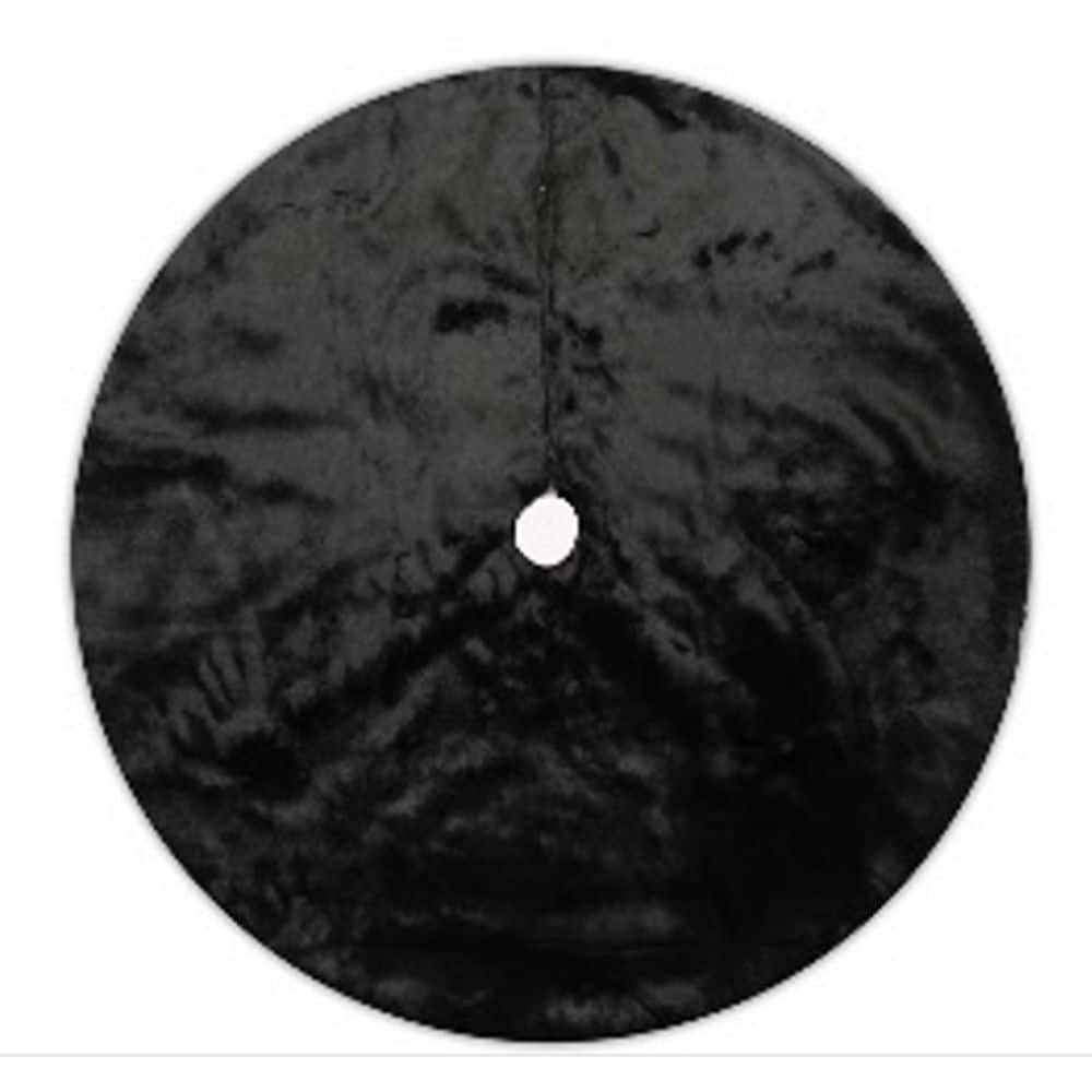 Northlight Faux Black Sable Fur Christmas Tree Skirt-48" 35766674 - The ...