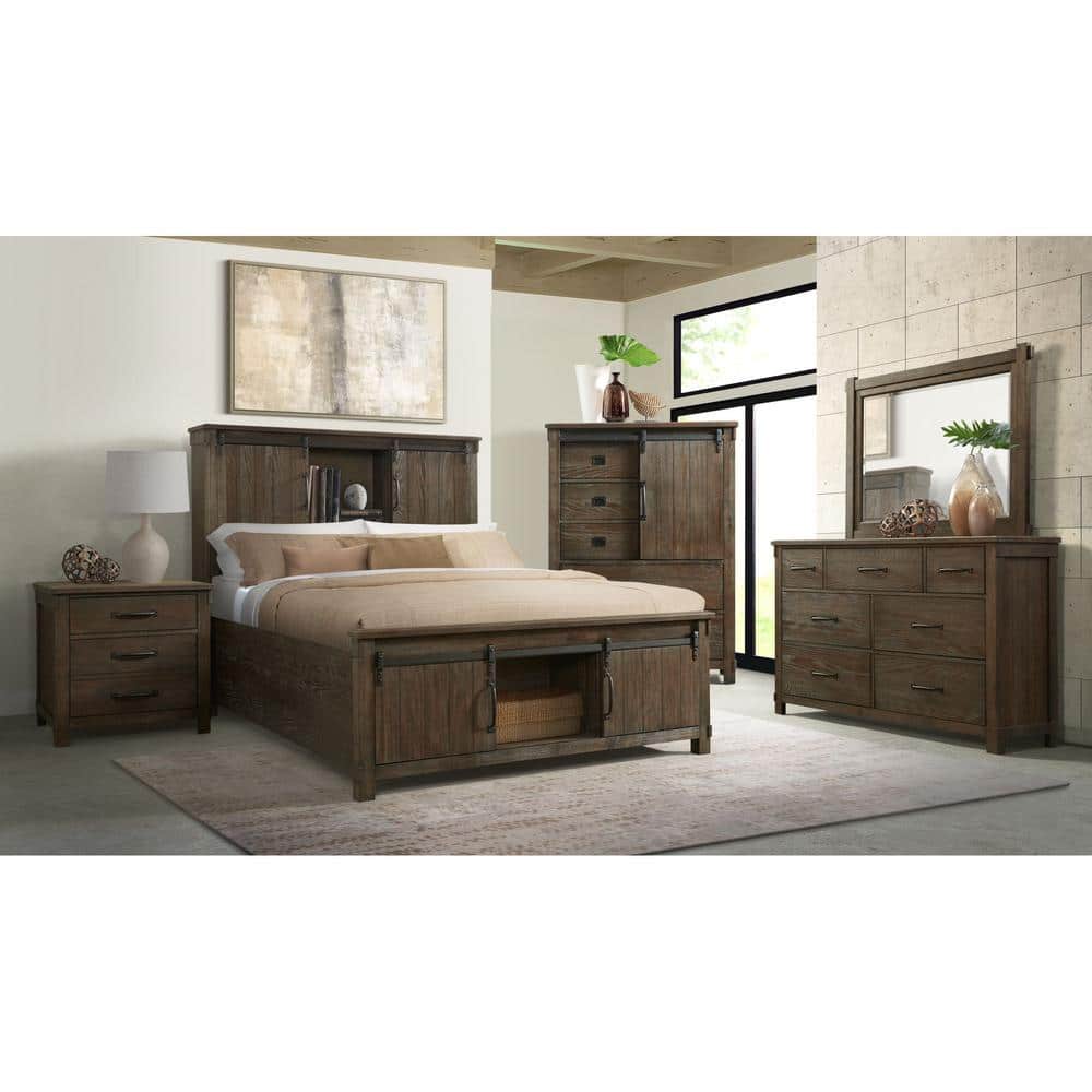 Jack Walnut 7-Drawer 62 in. Wide Dresser SC300DR - The Home Depot
