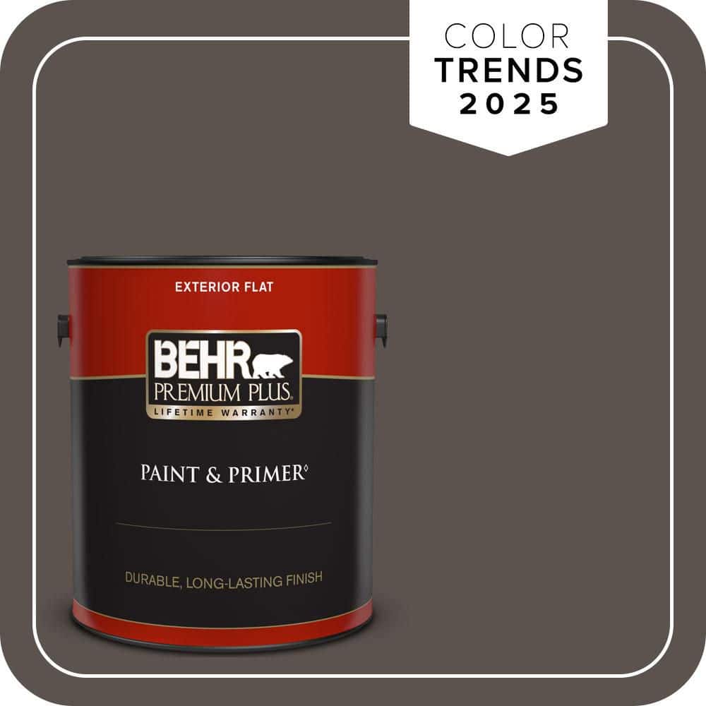 BEHR PREMIUM PLUS 1 gal. #MQ2-54 Gardeners Soil Flat Exterior Paint ...