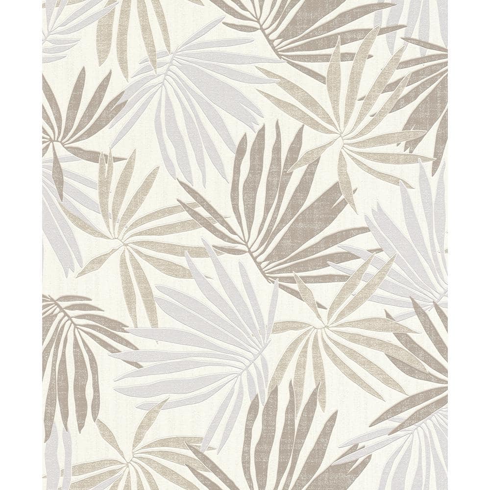 rasch Khmunu Neutral Palm Leaf Wallpaper RH535419 - The Home Depot