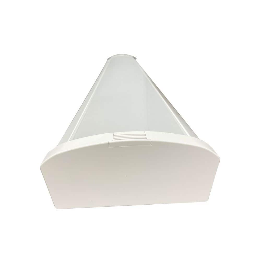 Commercial Electric 1-Pack 4 ft. Adjustable Lumen Integrated LED White ...