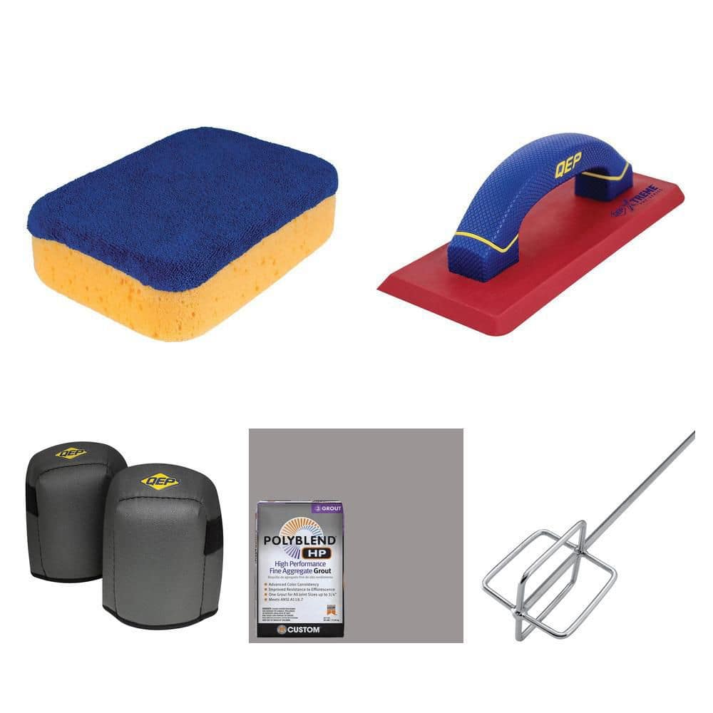 Delorean Gray Grout Finishing Kit for Stone Flooring:Polyblend HP Grout ...