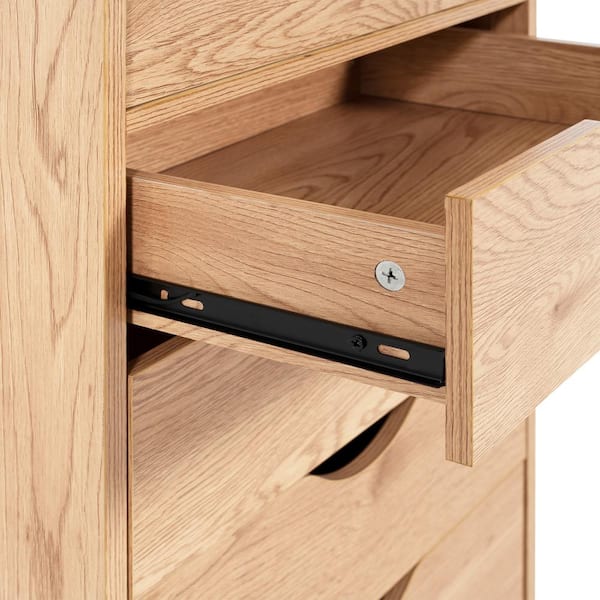 MAYKOOSH Natural, 6-Drawer with Shelf, 41 in. H x 16 in. W x 19 in. D ... MAYKOOSH Natural, 6-Drawer with Shelf, 41 in. H x 16 in. W x 19 in. D ...