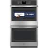 GE 30 in. Smart Double Electric Wall Oven with Self Clean in Stainless ...