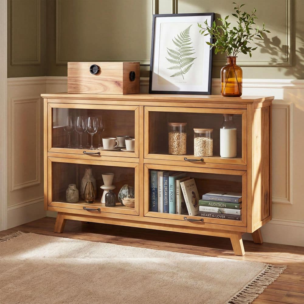 CHRISTOPHER KNIGHT HOME Waylon Natural Wood 37.5 in. H Storage Cabinet ...
