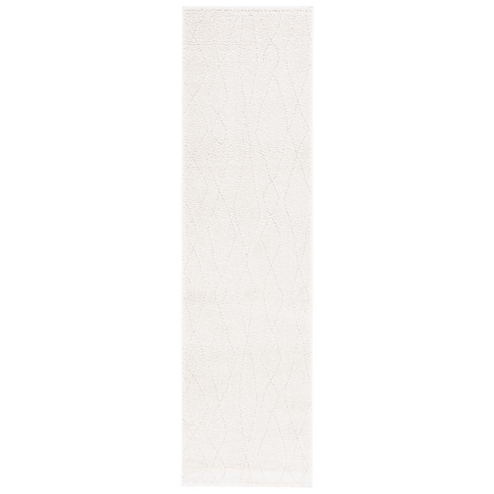 SAFAVIEH Melody Ivory/Beige 2 ft. x 8 ft. Abstract Diamond Runner Rug ...