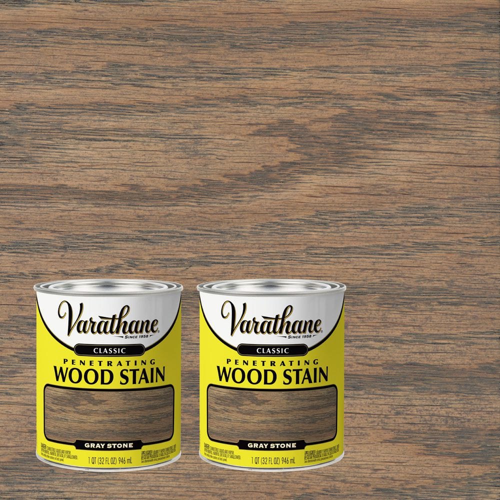 Varathane 1 qt. Graystone Classic Interior Wood Stain (2-Pack) 369861 ...