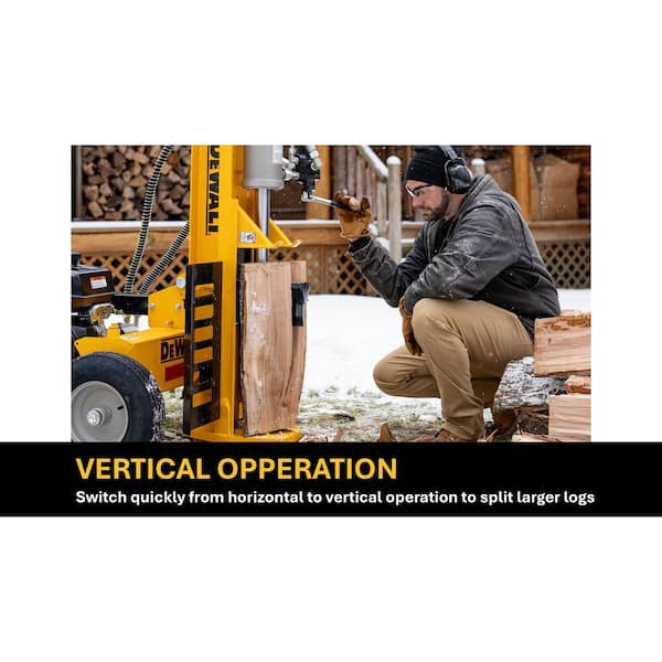 DEWALT 28 Ton 196cc 6.5HP Kohler Engine Horizontal/Vertical Full Beam ...