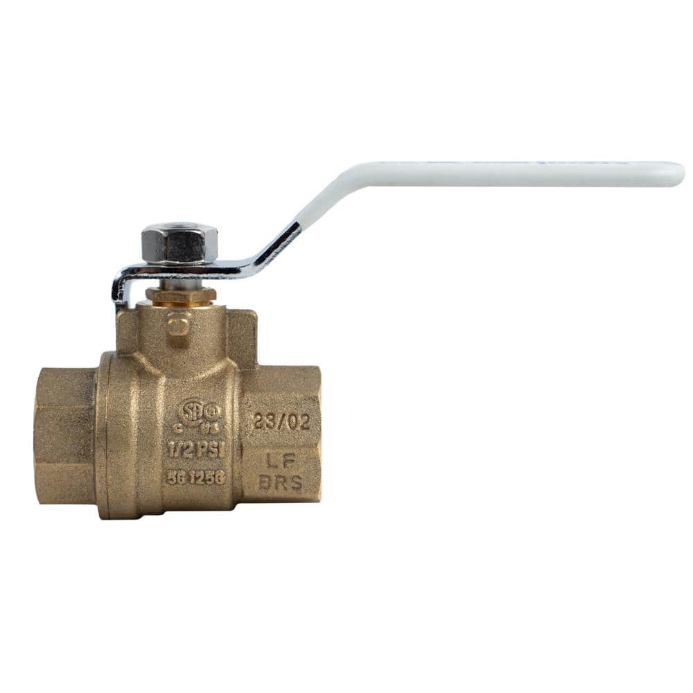 TMG 1/2 in. Lead Free Brass FIP Ball Valve with Stainless Steel Ball ...
