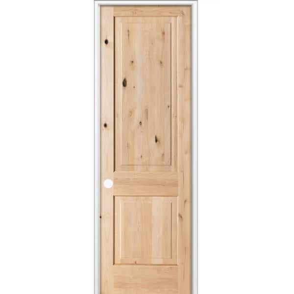 Reviews for Krosswood Doors 30 in. x 96 in. Rustic Knotty Alder 2-Panel ...