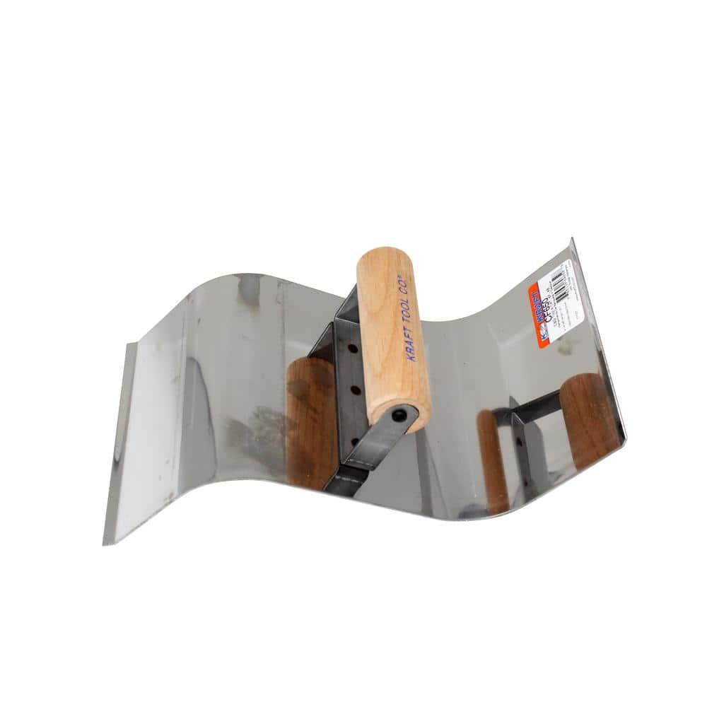 Kraft Tool Co. Stainless Steel Curb Tool, 1-1/2 in.R Curb/Gutter - Wood ...
