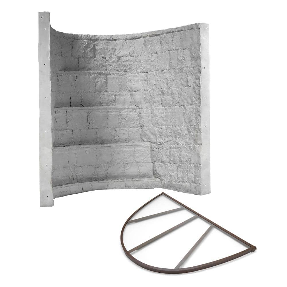 Rockwell 66 in. x 44 in. x 72 in. Grey Composite Window Well with ...