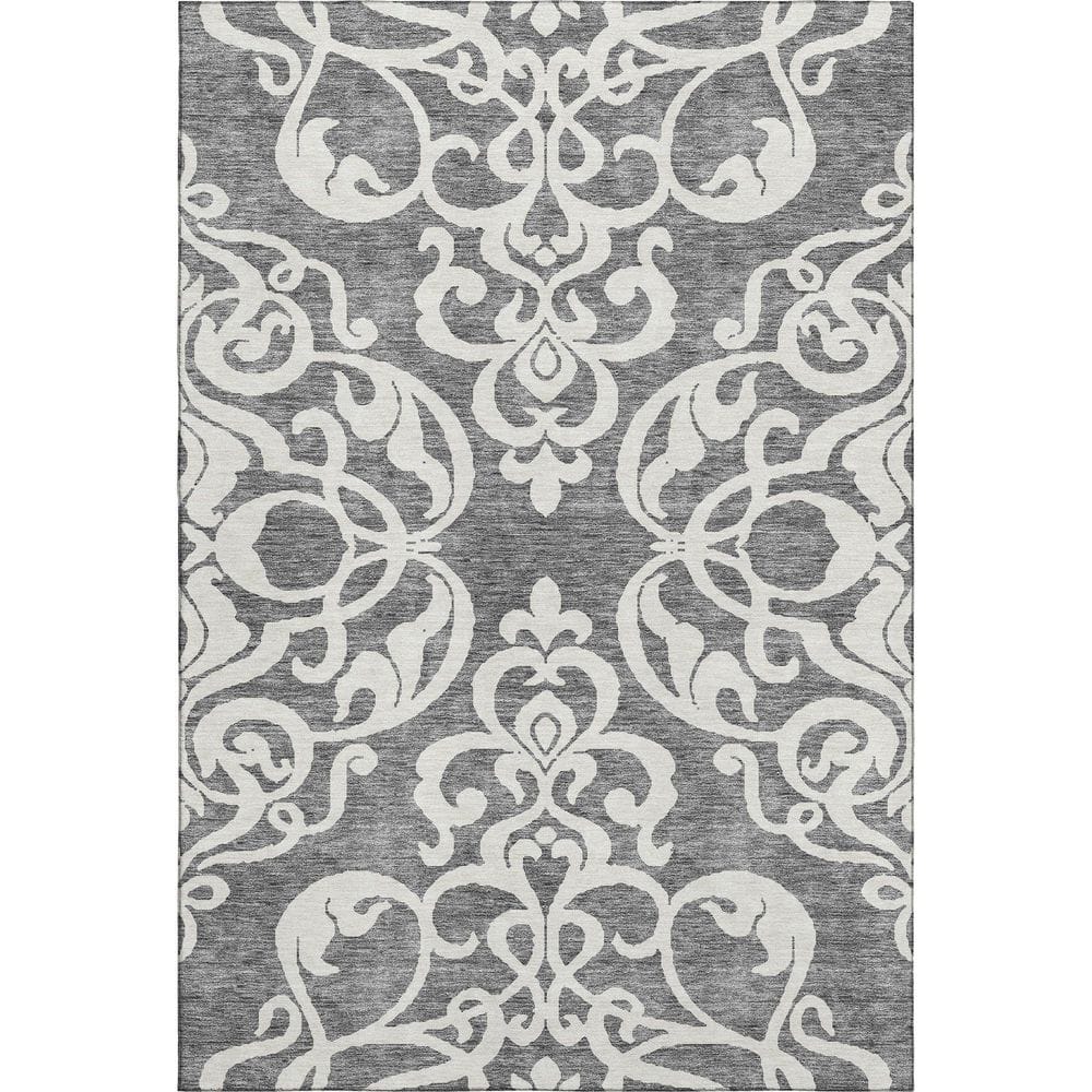 Addison Rugs Mayfield Premium Machine Washable Abstract AMF973 Gray 9 ...