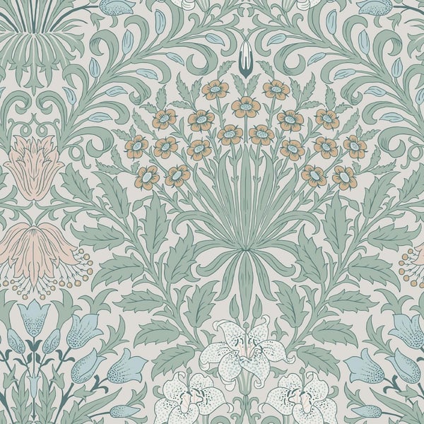 Graham & Brown William Morris at Home Garden Cottage Blues Wallpaper ...
