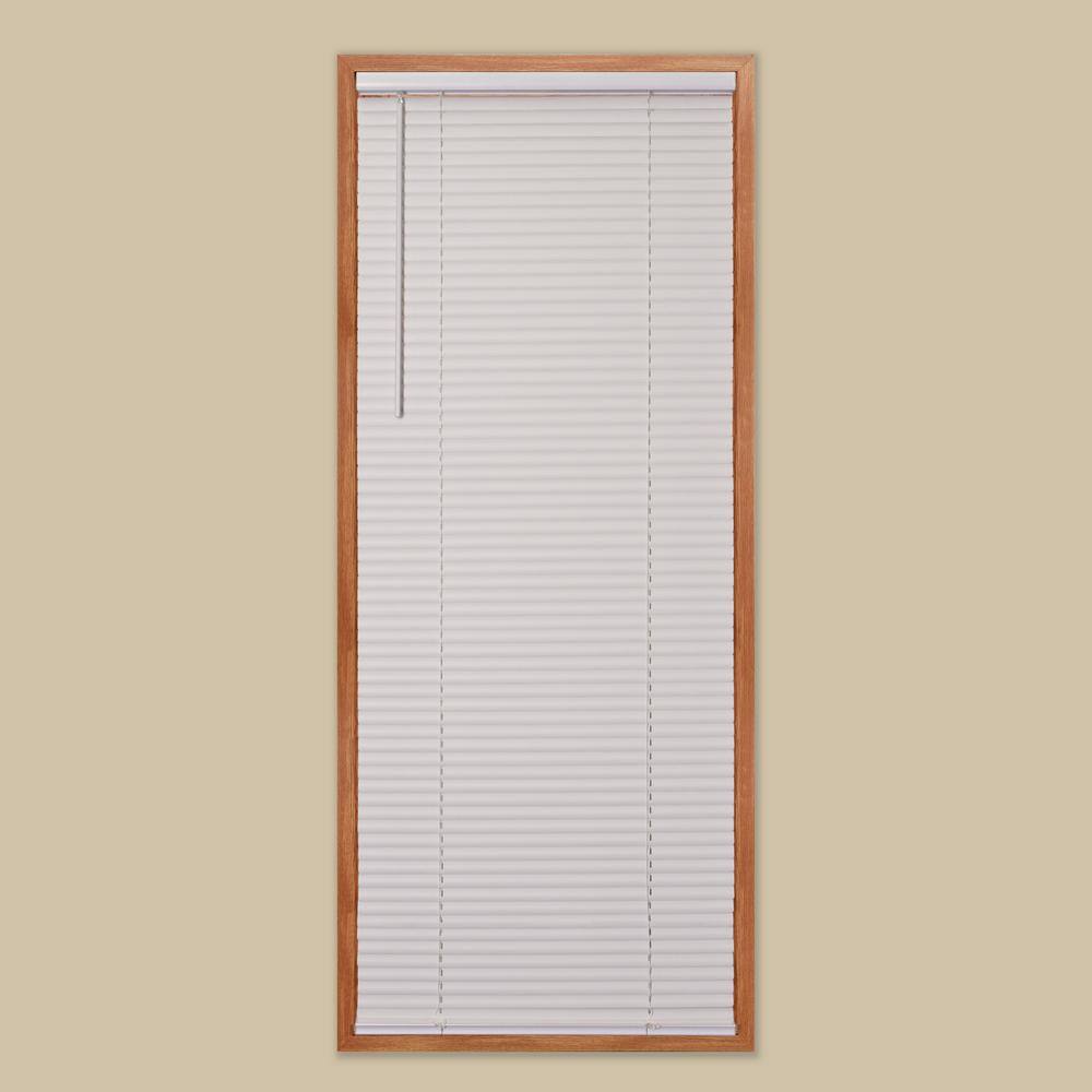 White Cordless 1 in. Vinyl Blind 71 in. W x 64 in. L 94944 - The Home Depot