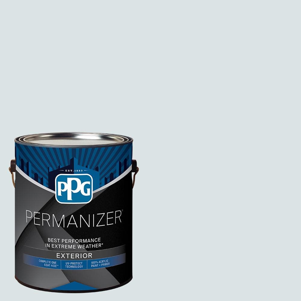 PERMANIZER 1 gal. PPG1149-1 Alpine Blue Satin Exterior Paint PPG1149 ...