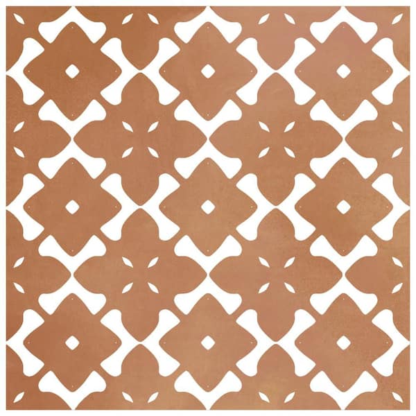 Merola Tile Bari Fortuna Cotto 13 in. x 13 in. Porcelain Floor and Wall ...