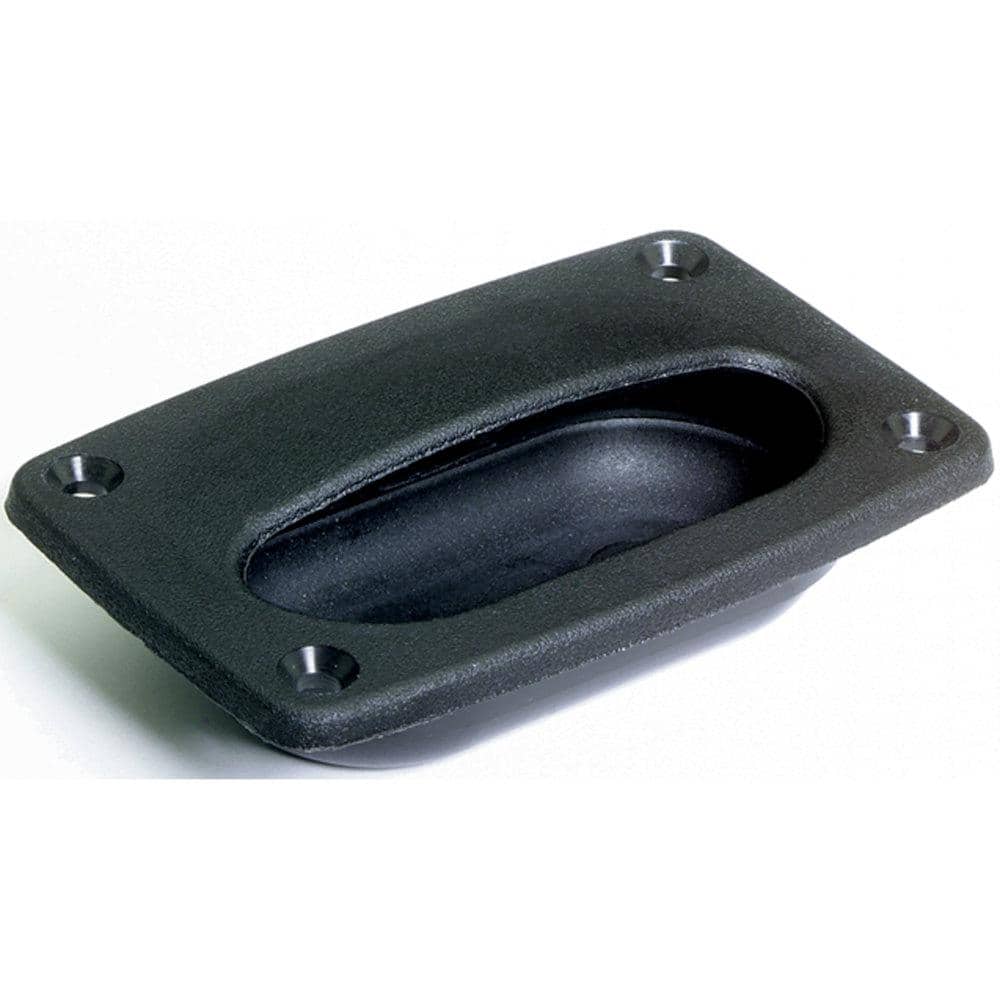 Attwood Rectangular Flush Hatch Pull - Black 2027-7 - The Home Depot