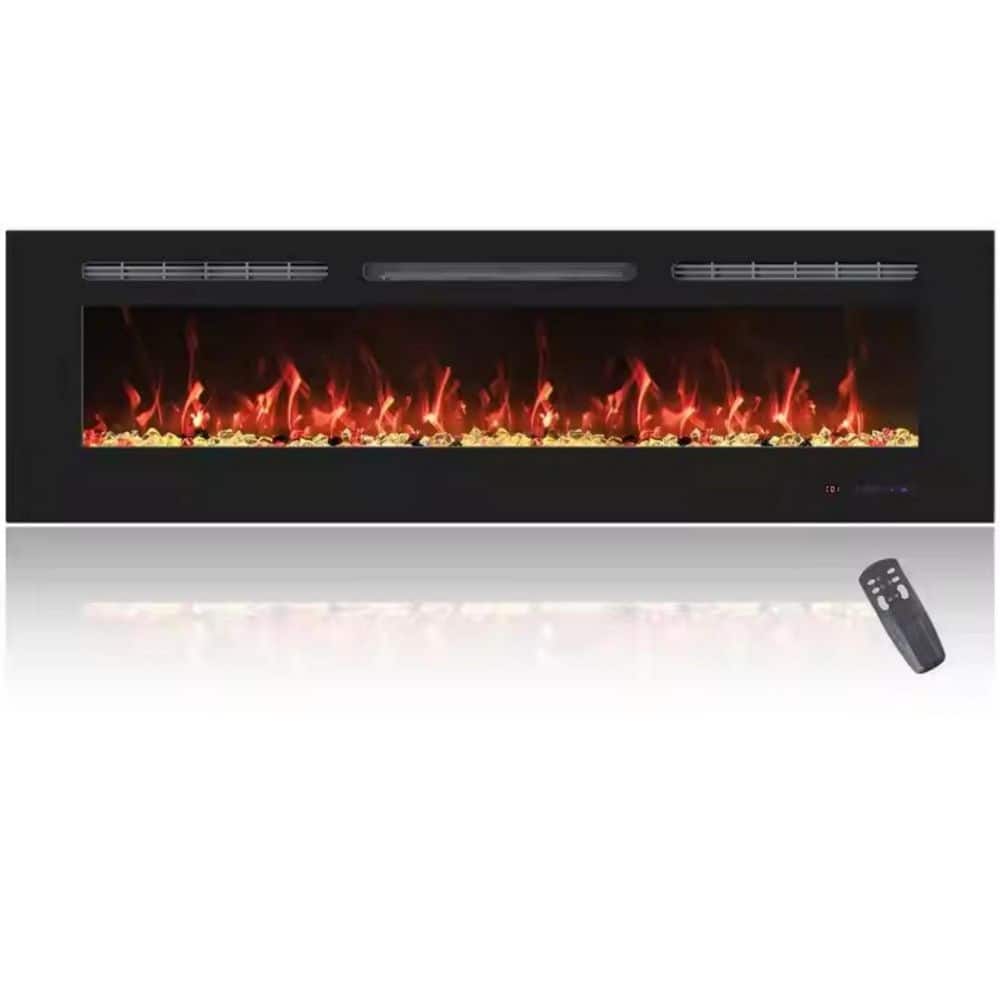 INNOBULE 72 in. Wall Mount LED Technology Electric Fireplace Glass with ...