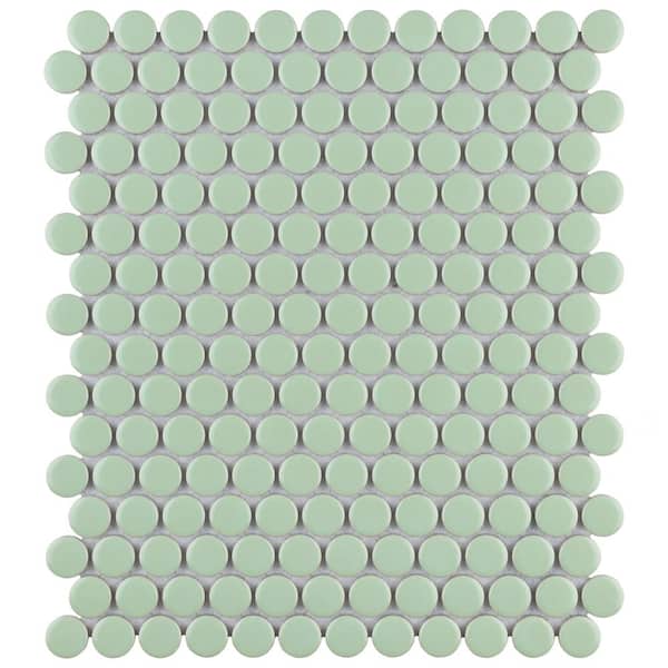 Merola Tile Metro Penny Matte Light Green 6 in. x 6 in. Porcelain ...