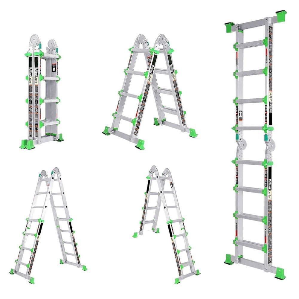 KIWDZFU Multi Position Reach 14 ft. Aluminum Adjustable Telescopic ...