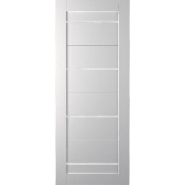 Belldinni 18 in. x 80 in. Mika Bianco Noble Finished with Frosted Glass ...