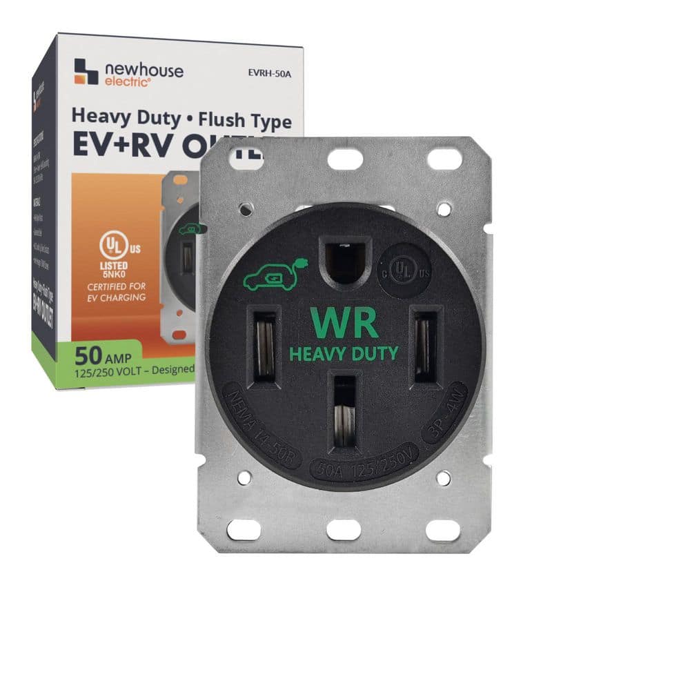 NEWHOUSE ELECTRIC NEMA 14-50R 50A 125/240V Outdoor Heavy-Duty EV Plus ...