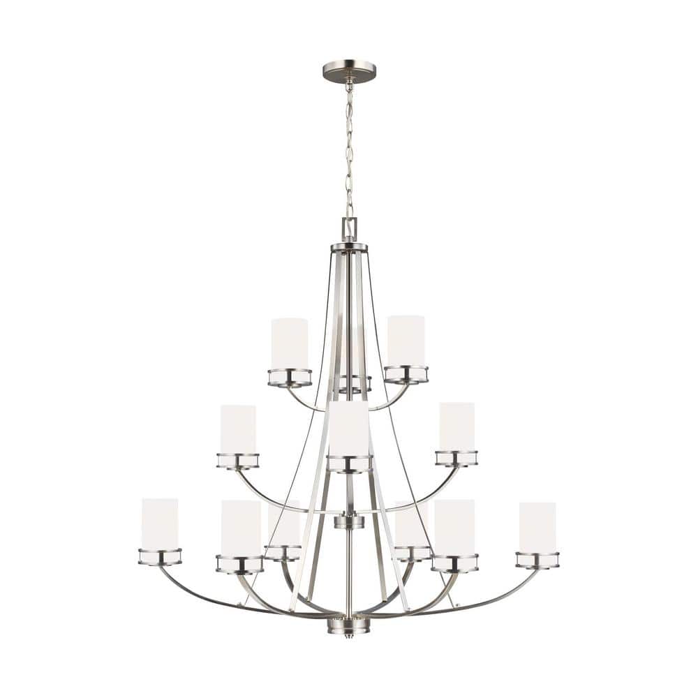 Generation Lighting Robie 12-Light Brushed Nickel Craftsman ...