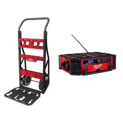 Milwaukee PACKOUT 20 in. 2-Wheel Utility Cart & M18 FUEL PACKOUT 18 ...
