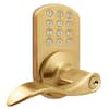 MiLocks Polished Brass Keyless Entry Lever Handleset Door Lock with ...
