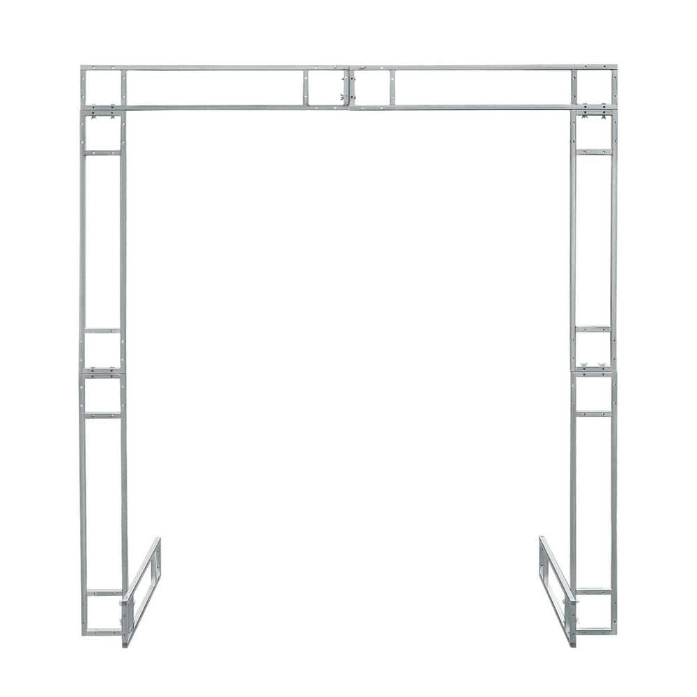 YIYIBYUS 78.74 in. x 78.74 in. Silver Wedding Arches for Ceremony ...