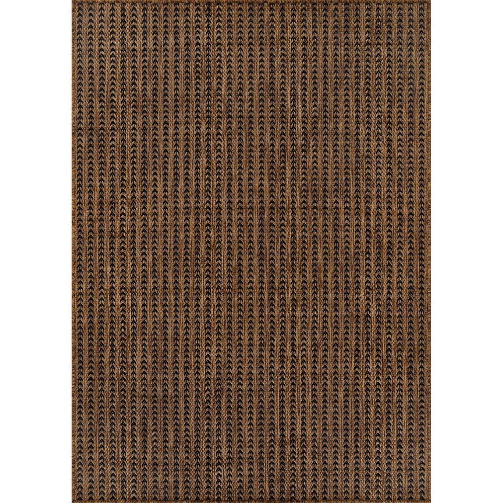 Beverly Rug Arrow Gold 5 ft. x 7 ft. Chevron Striped Washable Indoor ...
